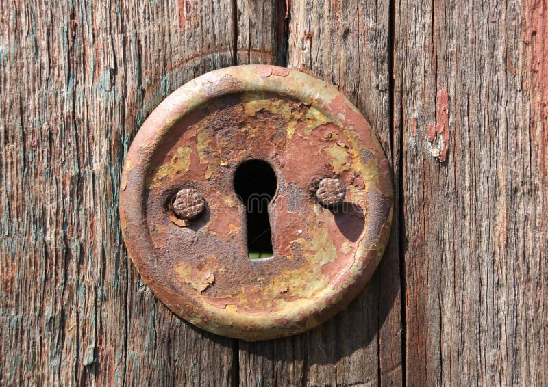 Keyhole of old door stock image. Image of accessibility - 10424733