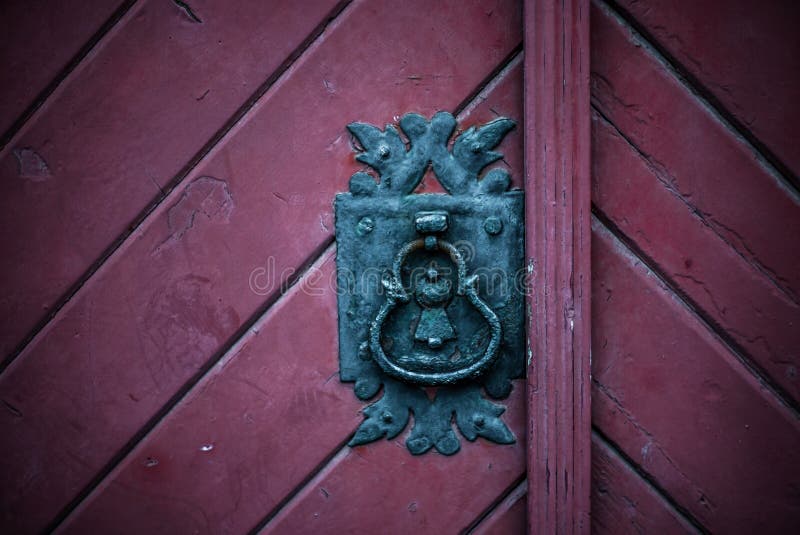 A Keyhole on an Old Medieval Door in Bryggen in Norway Stock Photo ...