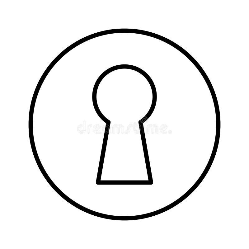 Keyhole outline icon stock vector. Illustration of home - 293979520