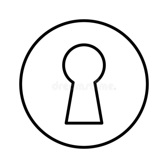 Keyhole outline icon stock vector. Illustration of home - 293979520