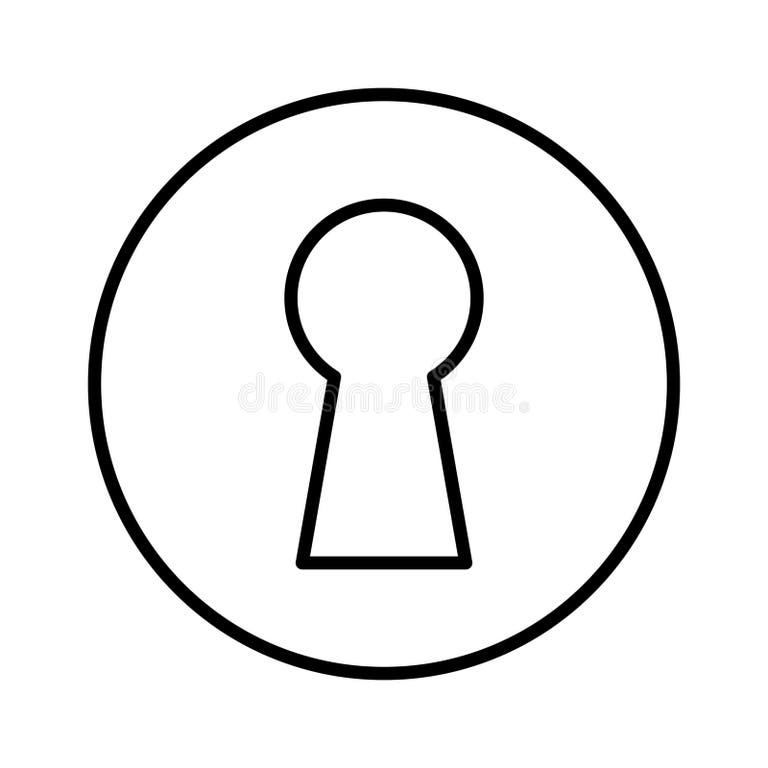 Keyhole outline icon stock vector. Illustration of home - 293979520