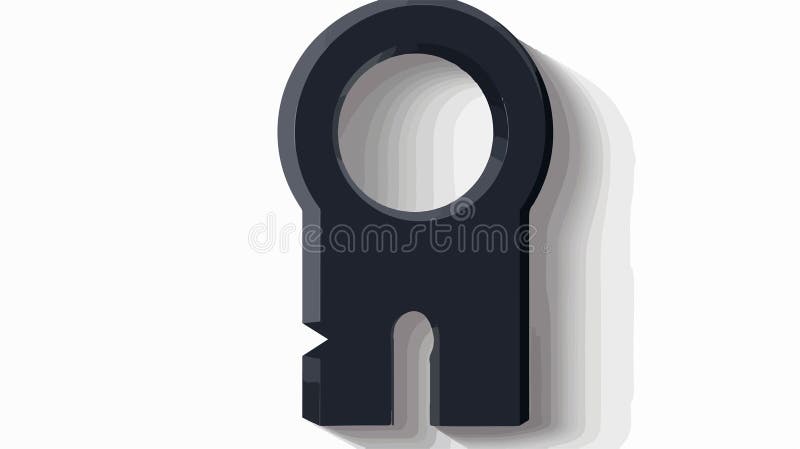 A Keyhole with Shadow on a Transparent Background, Symbolizing Security ...
