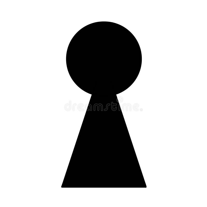 Keyhole Silhouette Outline Vector Symbol Icon Design. Stock Vector ...