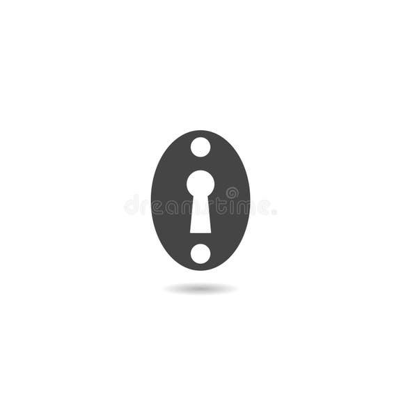 Keyhole Simple Icon with Shadow Stock Vector - Illustration of design ...