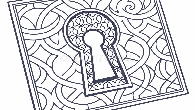 Keyhole Symbol within Abstract Geometric Pattern, Mystery or Security ...
