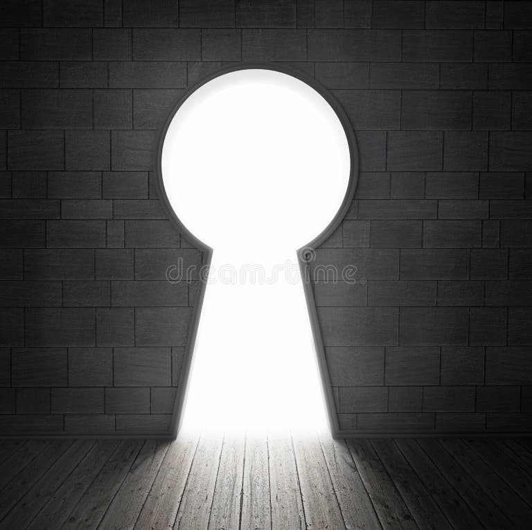 Keyhole in a wall stock photo. Image of empty, entering - 34242392