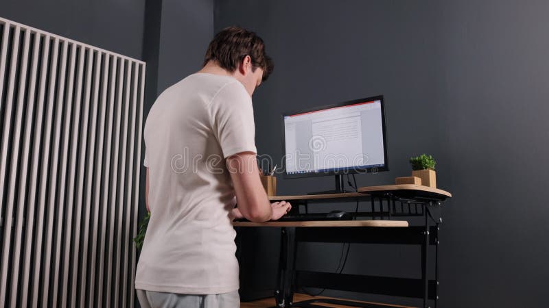 Keying Computer, Typing Standing, Keyboarding Machine Stock Footage ...