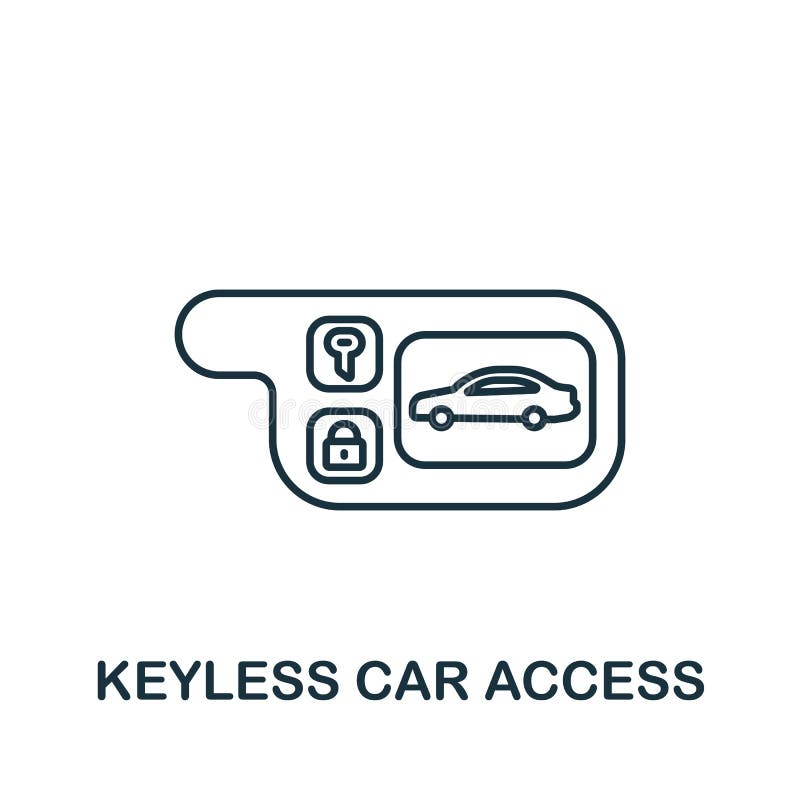 Keyless Car Access Icon. Line Simple Line Car Service Icon for ...