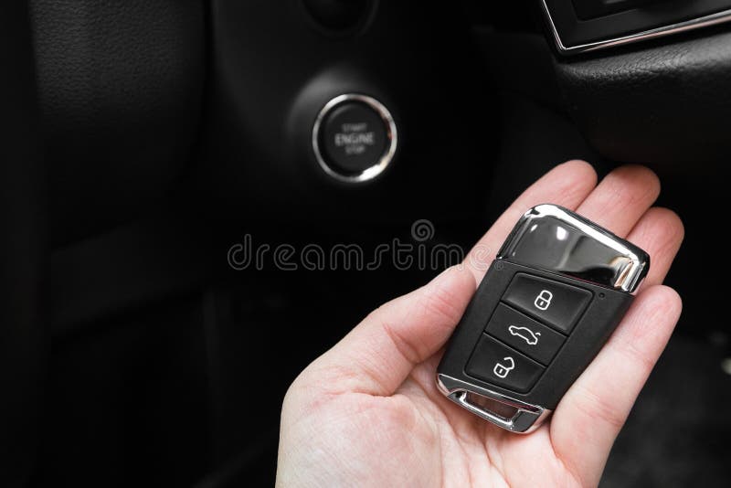 Keyless Remote Control System of a Modern Car - Image Stock Image ...
