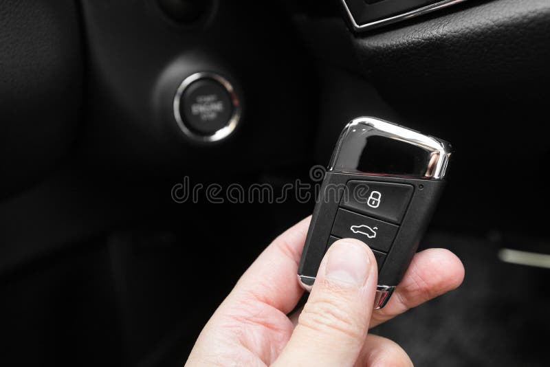 Keyless Remote Control System of a Modern Car - Image Stock Image ...