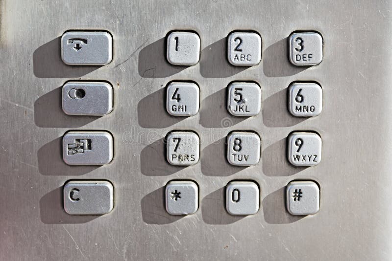 Keypad Buttons on a Public Phone Stock Photo - Image of automat ...