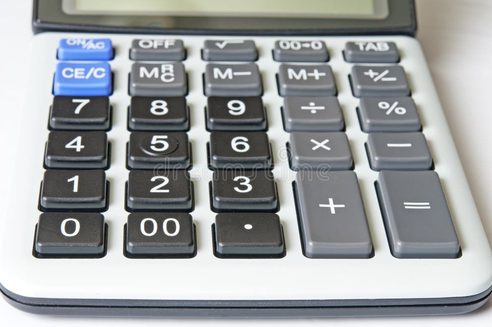 Keypad calculator. stock photo. Image of education, isolated - 54680082