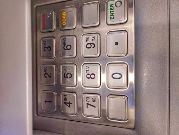 Keypad on Cash Withdrawal Machine Stock Image - Image of cash, gadget ...