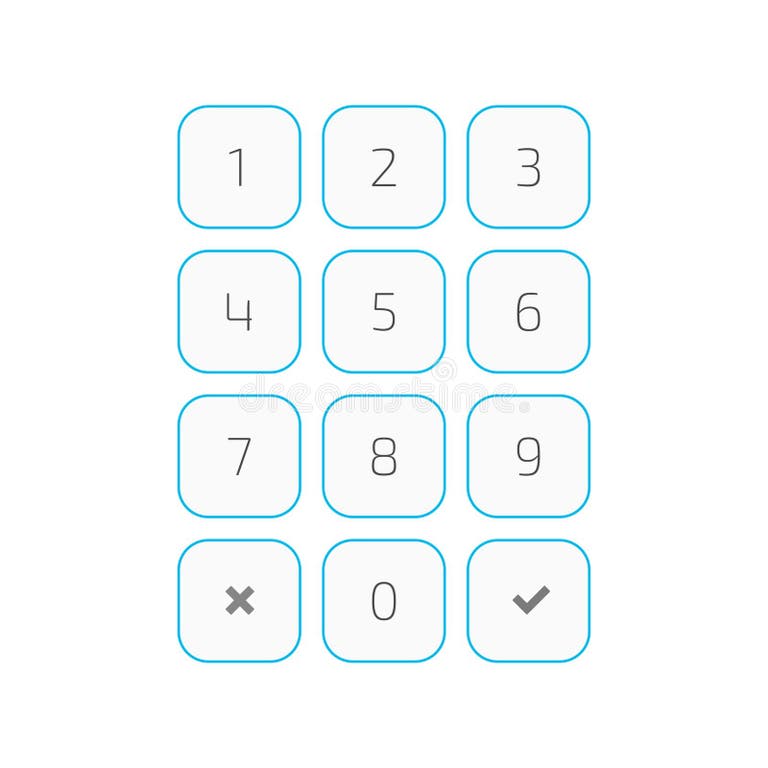 Keypad entry vector stock vector. Illustration of modern - 310161501