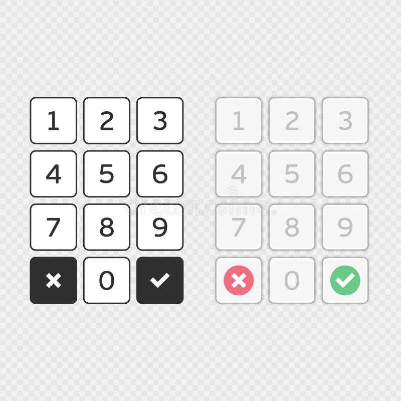 Number Keypad Transparent Background Stock Illustrations – 101 Number ...