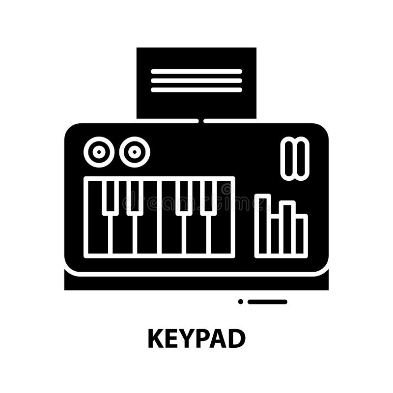 Keypad Icon, Black Vector Sign with Editable Strokes, Concept ...