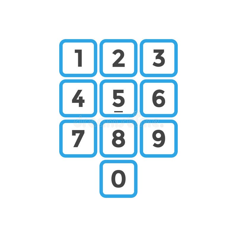 Keypad Icon Design Template Vector Isolated Stock Vector - Illustration ...