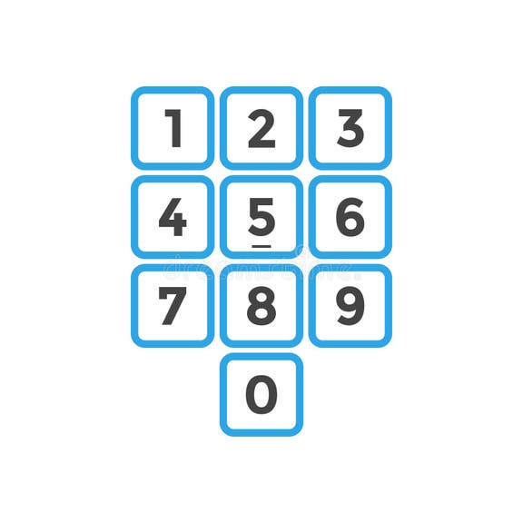 Keypad Icon Design Template Vector Isolated Stock Vector - Illustration ...