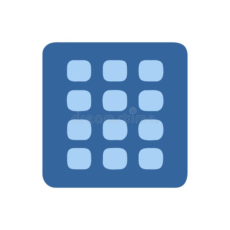 Keypad Icon for Security Access Control Stock Vector - Illustration of ...