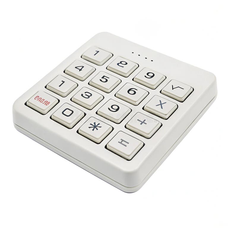Keypad Isolated on White Background Stock Illustration - Illustration ...