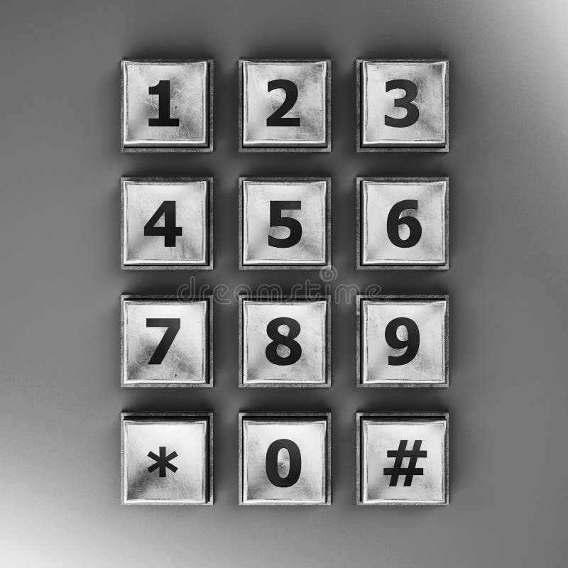 Vector Metal Keypad stock vector. Illustration of ring - 71318808