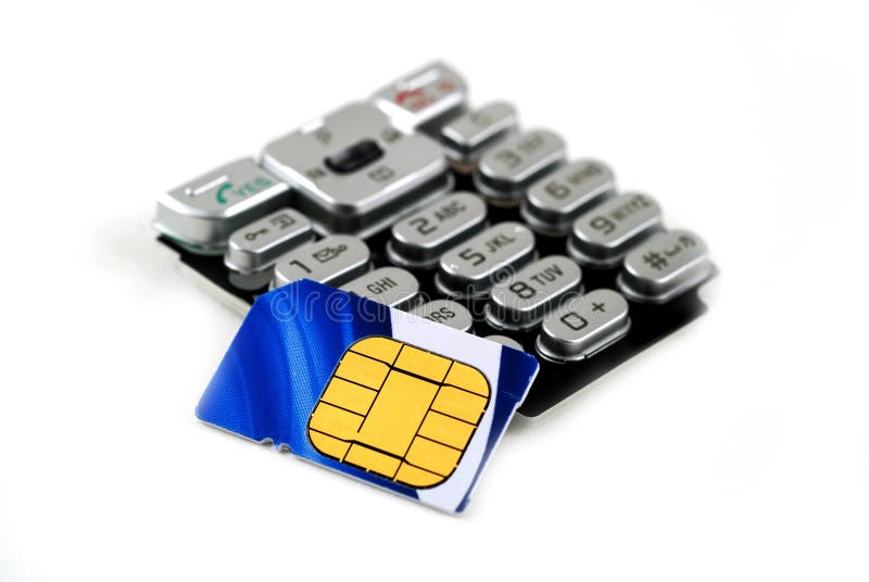 Keypad and sim card stock image. Image of numbers, engineering - 22081359