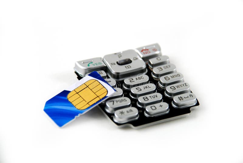 Keypad and sim card stock image. Image of technology - 28729163