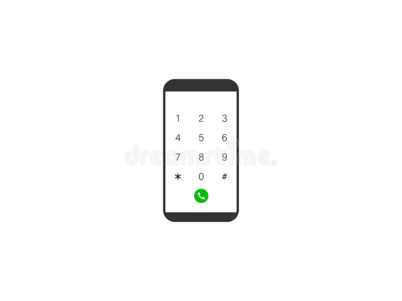 Keypad, Smartphone Icon. Vector Illustration, Flat Design Stock ...