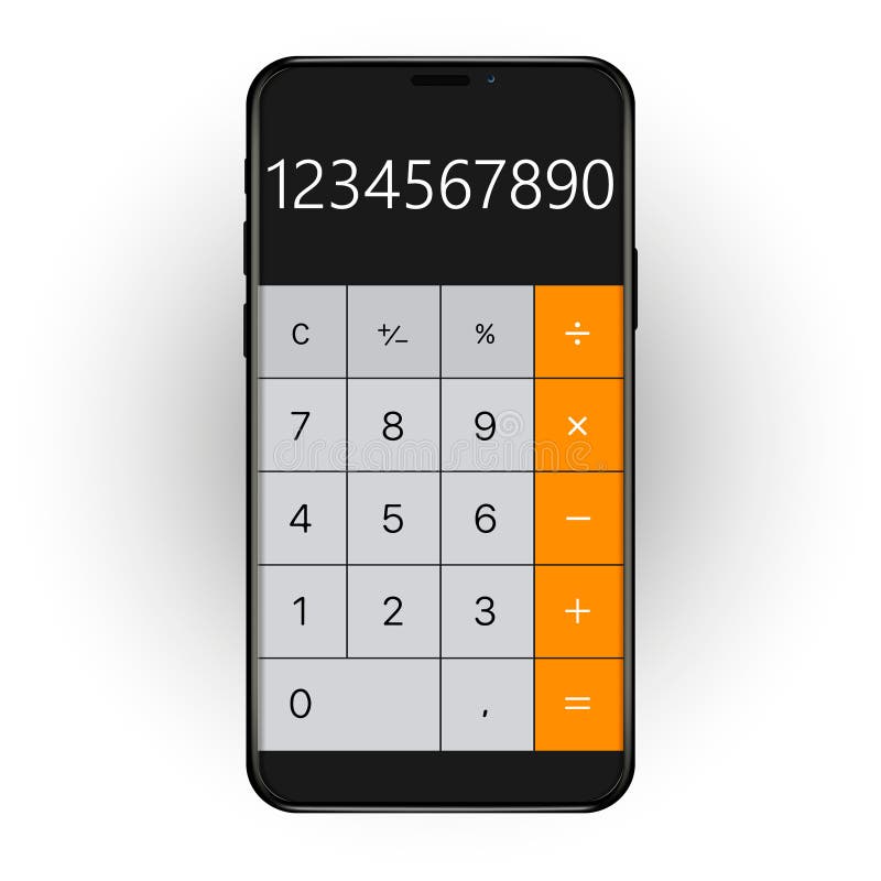 Keypad for on Smartphone. Keyboard Template in Smartphone. Vector ...