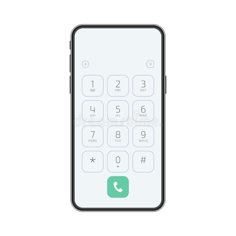 Keypad for on Smartphone Screen. Stock Vector - Illustration of ...