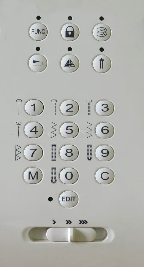 Keypad or Switch Button of Modern Sewing Machine Stock Photo - Image of ...