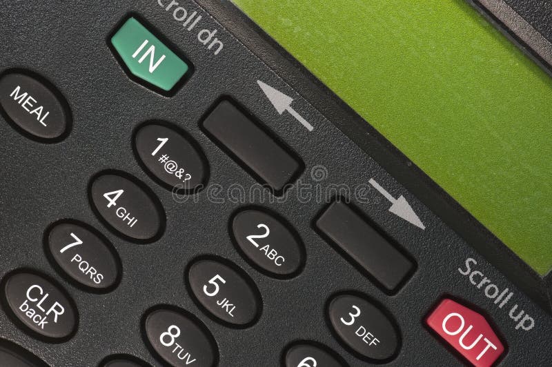 Keypad on a time clock stock photo. Image of digital - 361736640
