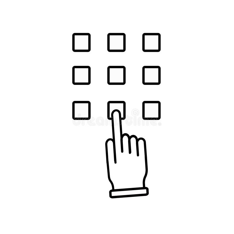 Keypad Vector Icon, Pin Code Symbol. Simple, Flat Design for Web or Mobile App Stock ...