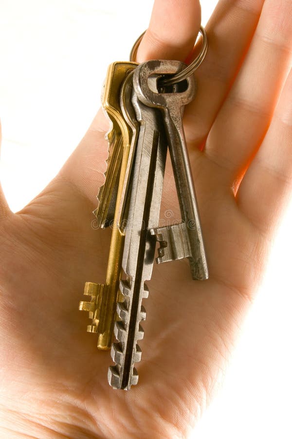 Keys in hand stock photo. Image of hand, hold, bunch - 18818788