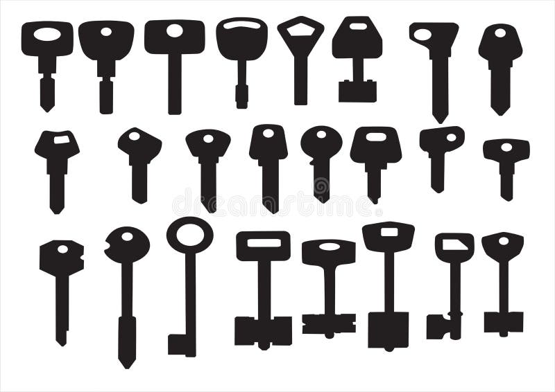 Silhouettes of old keys stock vector. Illustration of lock - 19828216 Silhouettes of old keys stock vector. Illustration of lock - 19828216
