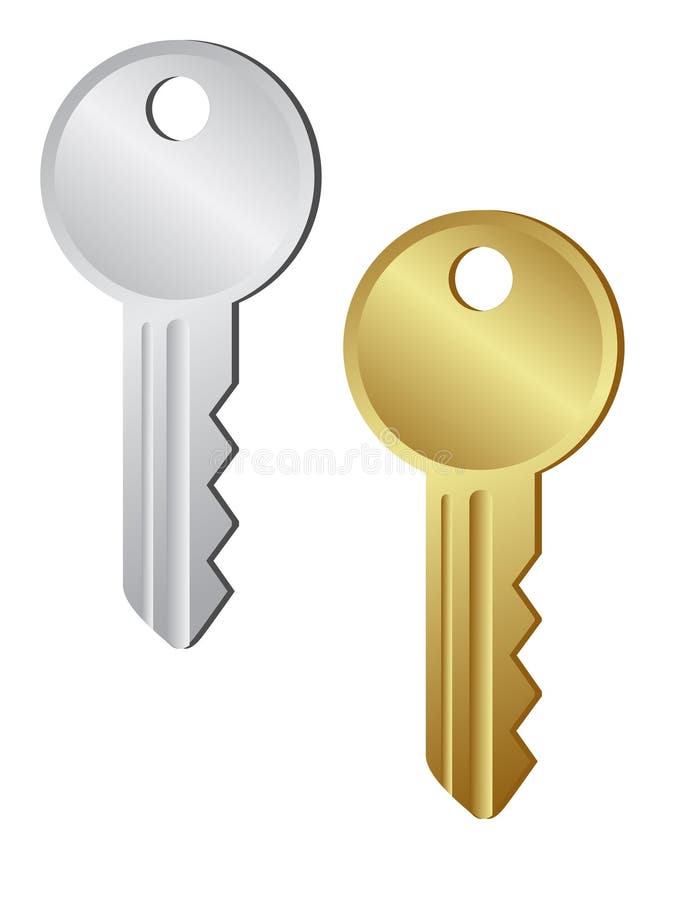 Gold Home Keys, Realty, Vector Stock Vector - Illustration of dream ...