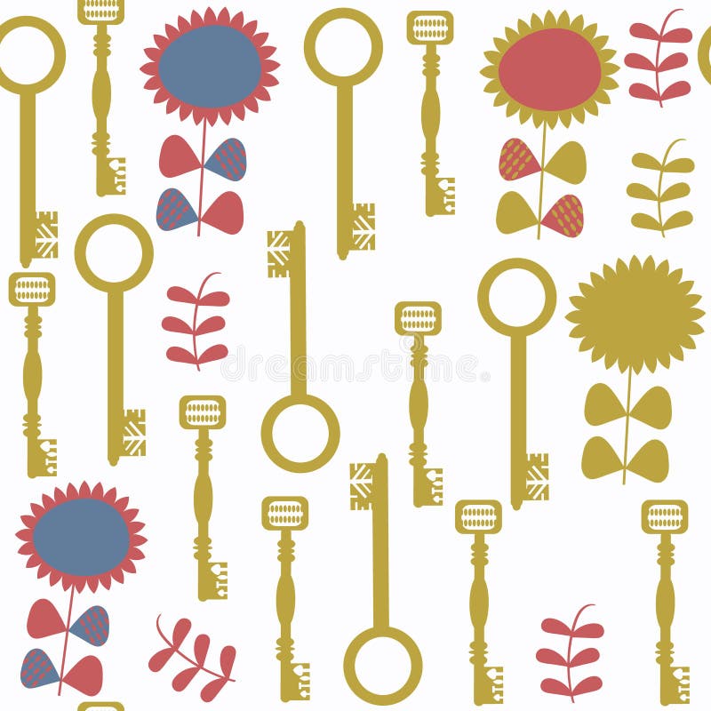 Keys Abstract Seamless Pattern. it is Located in Swatch M Stock Vector ...
