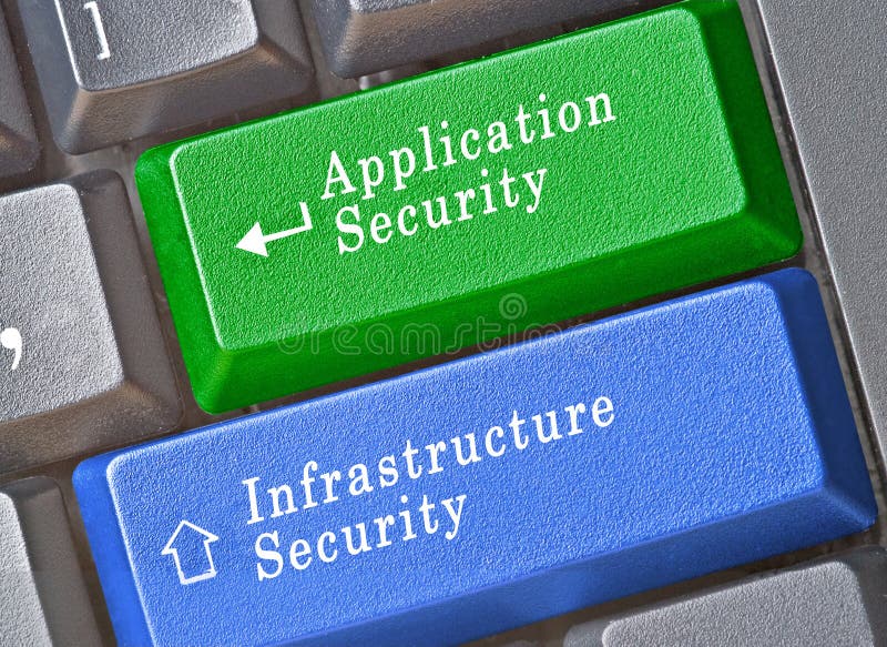 Keys for Application and Infrastructure Security Stock Photo - Image of ...