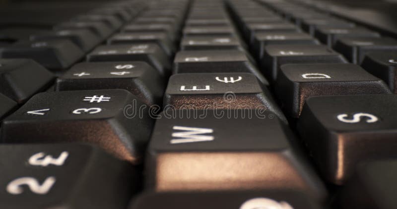 The Keys of a Black Computer Keyboard Stock Footage - Video of ...