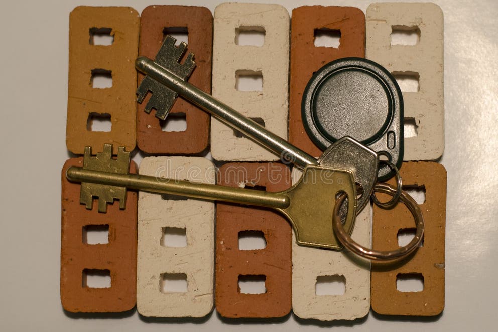 Keys and bricks stock photo. Image of material, structure - 36759152