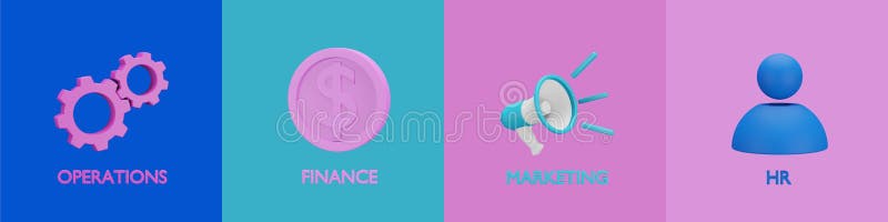 4 Keys Business Function for Banner, Poster, Flyer, Cover, Brochure ...