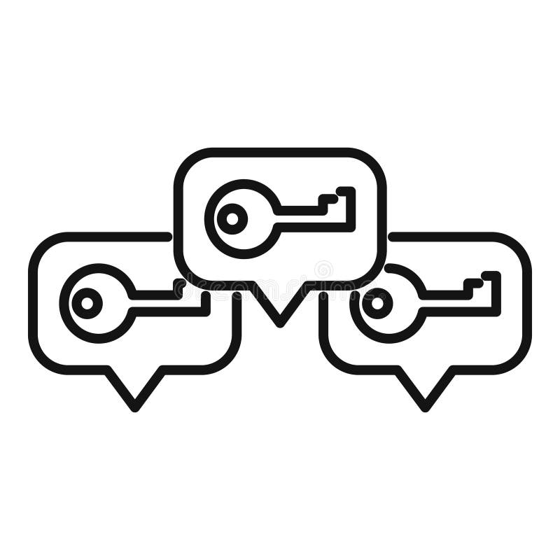 Keys Chatting about Cyber Security and Online Privacy Stock Vector ...