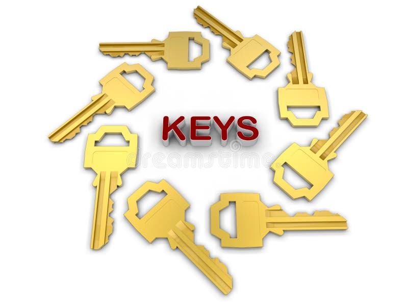 Keys circular pattern stock illustration. Illustration of property ...