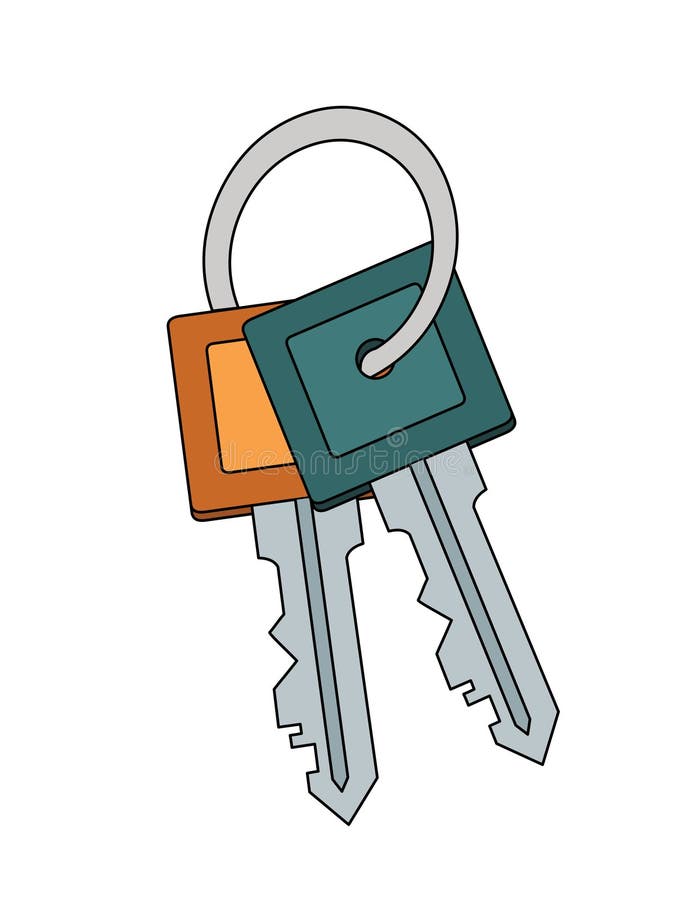 Keys Clip Art Illustration Vector Isolated Stock Vector - Illustration ...