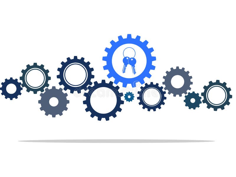Cogwheel Symbol. Mechanism.concept Process or Systemization.vector ...