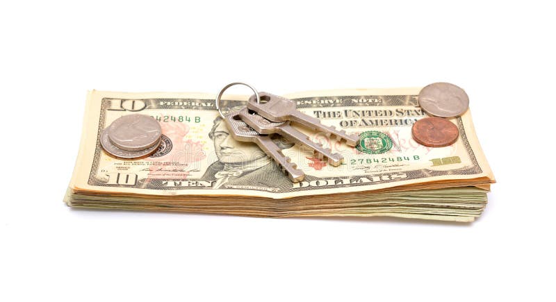 Keys on Currency Notes Buy Home Concept Stock Photo - Image of concept ...