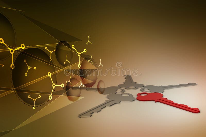 Keys in different color stock illustration. Illustration of success ...