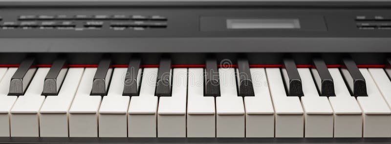 Keys of Digital Piano Synthesizer Stock Photo - Image of buttons, sound ...