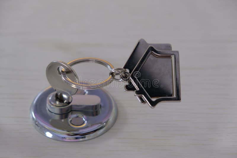 Key in lock close up stock photo. Image of safety, concept - 20673254