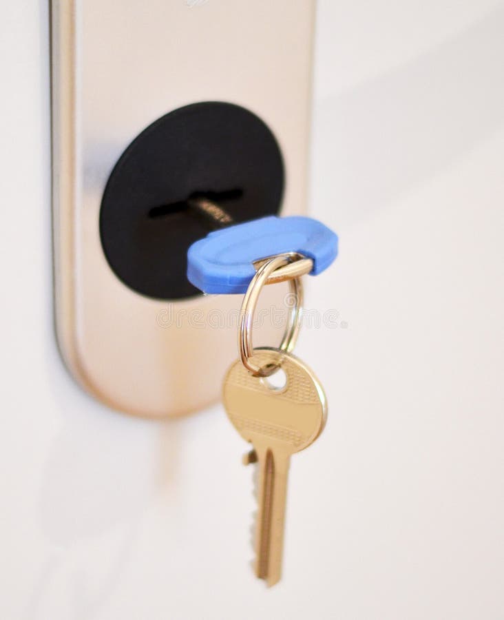 Keys in Door Lock - Real Estate Concept Stock Photo - Image of lock ...